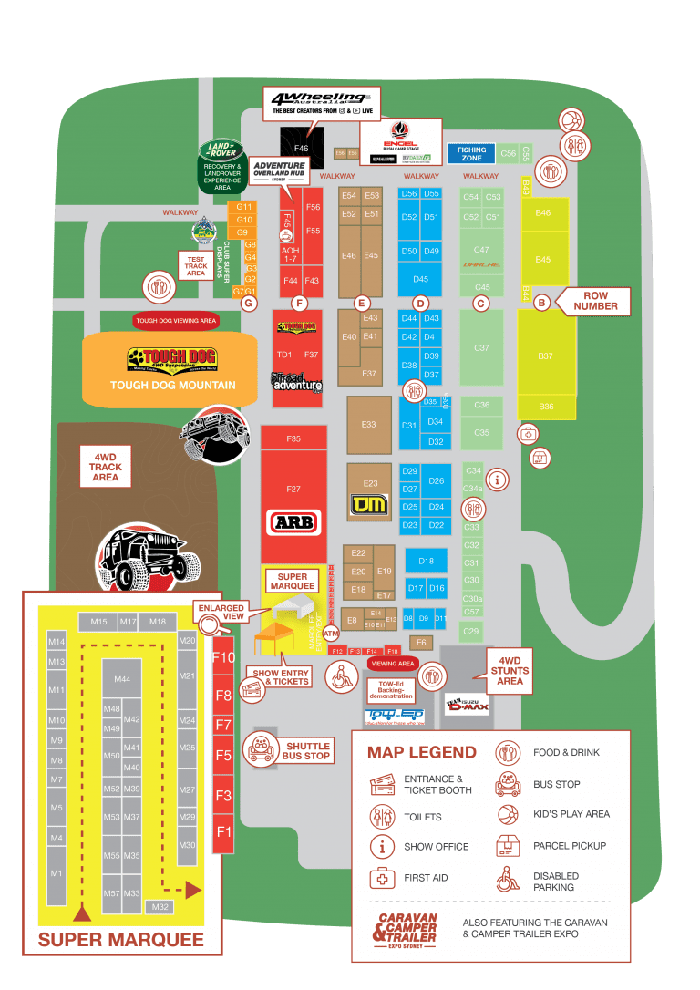 Show Map - Sydney 4WD and Adventure Show