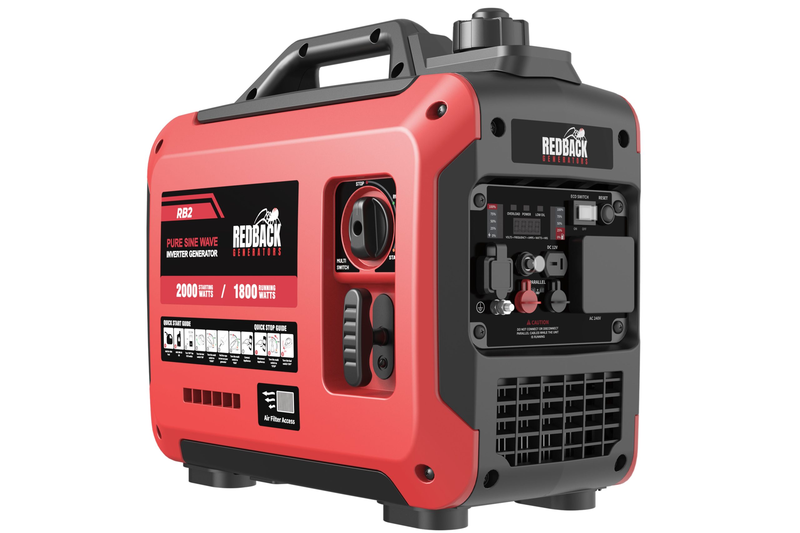 Redback RB2 | Portable Inverter Generator | 2000W 2KVA from iTechworld ...